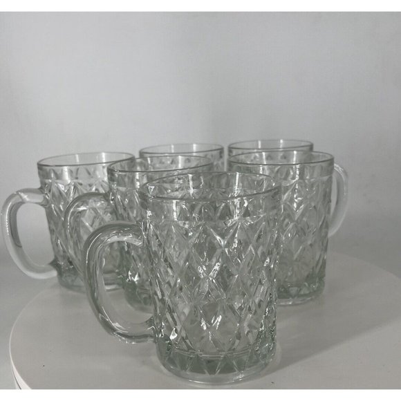 Paul Sebastian | Holiday | 6 Eggnog Mugs Crystal Cut Vintage Paul ...